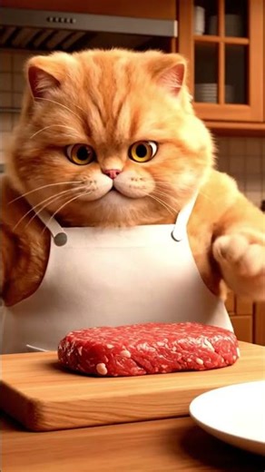 Ginger Cat Makes Delicious Meatballs! 🐱👨‍🍳 #cat #viral #shorts #3danimation