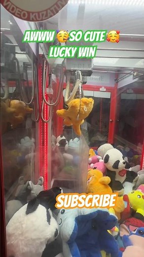 🥰GARFIELD 🥳won from claw machine #shorts #arcade #clawmachine #garfield #funny