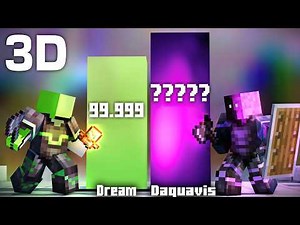 Dream vs Daquavis Power Level - 3D Minecraft Animation
