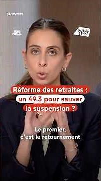 🔎 A 49.3 to save the suspension of the pension reform?
