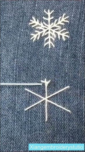 How to embroider simple snowflakes sewing needle work tutorial #embroidery #handmade #christmas