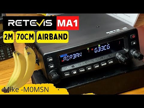 Retevis MA1 Ham Radio 2M-70CM Mobile Radio With Air Band