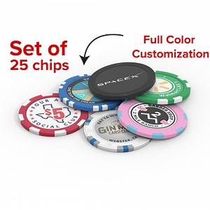 Custom Poker Chips Set of 25 - Direct to Chip Printing - Full Color - Poker Chip - Golf Ball Marker - Custom Drink Token - Promotional Chip - Etsy
