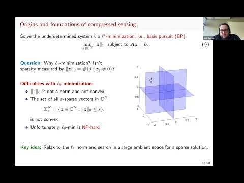 1W-MINDS, Jan 15: Nicholas Dexter (Florida State University), Recent progress on sparse approx...