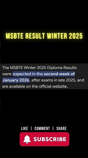 MSBTE WINTER 2025 RESULT DATE | Msbte Winter 2025 Result Date Msbte Latest Update #kscheme