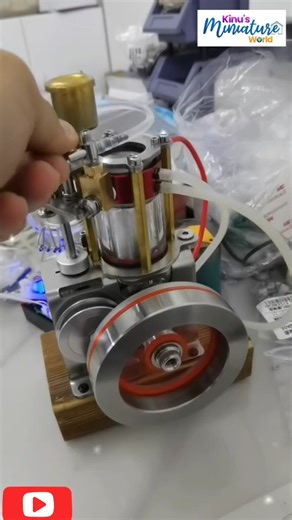 2.2cc Mini Double-cylinder Four-stroke Engine Model #jaidmeel #viralvideo #engine #tractor #motor