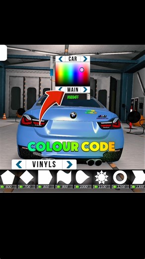 Colour code 🎨 #carparkingmultiplayer #shorts