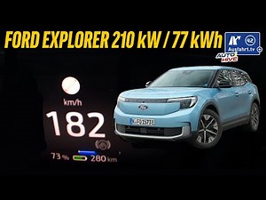 2025 Ford Explorer 210 kW RWD, Extended Range 77 kWh 0-100 kmh kph 0-60 mph Beschleunigung