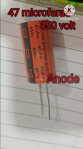 47 Microfarad 450 Volt Electrolytic Capacitor #electronic
