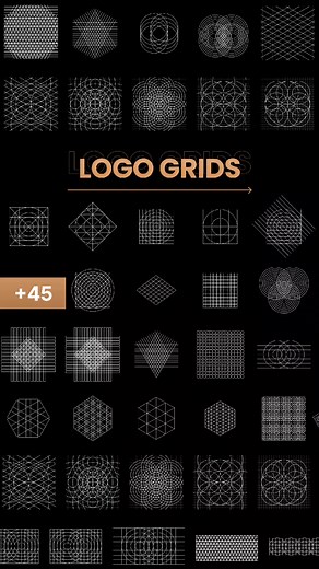 Creative Logo Design Ideas with Grids and Illustrations