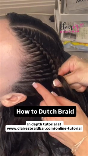 Dutch Braiding shown in REAL TIME 🌟 SAVE to do it with me and comment BRAIDS for more info on how to learn to braid with me #dutchbraids #braidtutorial #hairtutorial #braidclasses #howtobraid | Claire’s Braid Bar