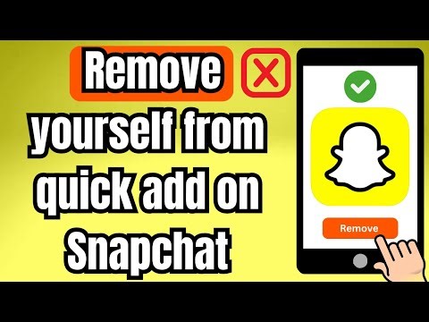 How to remove yourself from quick add on Snapchat