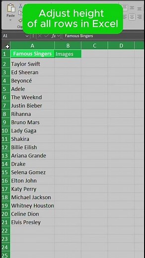 how to adjust all row height in excel #exceltips #exceltutorial #excelformula