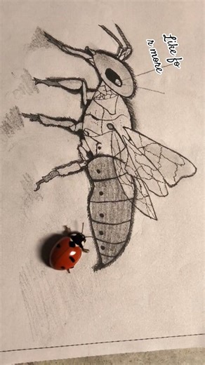 OMG LADY BUG||#RRIOTCTKUYARTS#pensketch#drawing#artshorts#sketchdaily#artistlife
