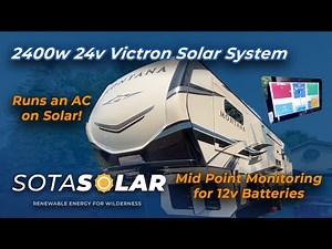 Keystone Montana 3791RD RV Solar System Install - 2400w Solar 24v Battery Victron Multiplus