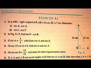 Class 10 Maths Chapter 8 Exercise 8.1 NCERT Solution | New NCERT Book | Introduction to Trigonometry