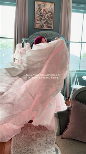 Just a normal day in my closet 🎀🕯️🗝️ wearing The Pink Lace For Lovers Gown by @Selkie code: STYLEDFRECKLES to save https://selkiecollection.com/STYLEDFRECKLES affiliate #victorianstyle #selkie #explorefashion #imjustagirl #selkiedress