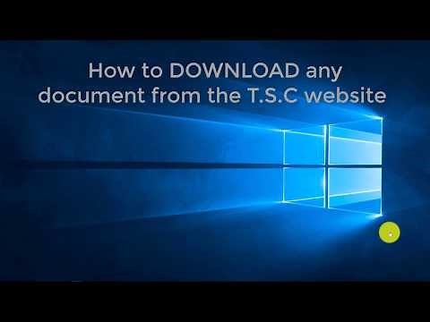 How to download documents from the tsc website