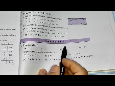 Ex-11.1 Chapter - 11 Exponents and Powers || Class 7th Maths