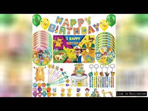 Pokemon Party Decorations Girls Party Pink Tableware Set Plate Cup Napkin Tablecloth Baby Shower Kid