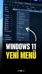 Windows 11 menüsünü değiştirdik 👍 #windows11 #pc #tips | teknodiot.com