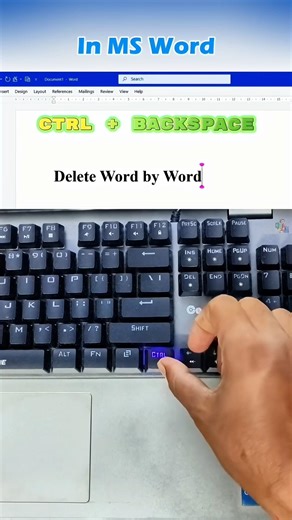 How Use Backspace With Smart tricks| Ek Pure Word ko Back Kaise Kre #computereducation #exceltipsand
