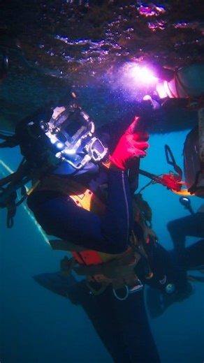 🌊 Deep below the waves, the ocean turns into a workshop and the sparks become stars. Slow-mo underwater welding hits on a whole different level. 🤿✨ #UnderwaterWelding #DeepSeaDiver #CinematicReels #OceanEngineering #ExtremeJobs #UnderwaterLife #SparksUnderwater #DeepSeaCrew #ViralReels #SlowMoMagic" | Dolphin Diving Services