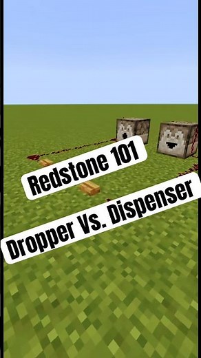Redstone 101: The difference between Droppers and Dispensers #redstone #minecraft #gaming #facts