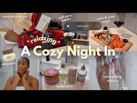COZY NIGHT ROUTINE | EVERYTHING SHOWER, SKINCARE, FEMININE HYGIENE + SELF-CARE TIPS | UNWIND WITH ME