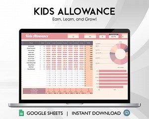 Kids Allowance Tracker | Pocket Money Log | Savings Planner for Kids - Etsy