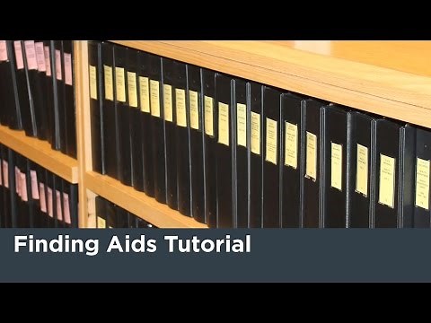 Finding Aids Tutorial