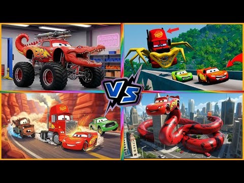 ULTIMATE McQUEEN BATTLE! 🏎️🛡️ Monster Machines Clash! 🔥😲