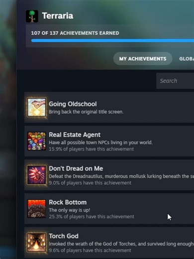 How to Unlock “Going Oldschool” in Terraria 1.4.5 Terraria 1.4.5 added a hidden achievement — and most players will never find it. To unlock Going Oldschool, you don’t fight a boss… you don’t craft anything… You click and drag the sun over the Terraria logo on the title screen. Instant throwback. Instant achievement. A secret made for real Terraria fans. #terraria #games #gaming #shorts #new #viral