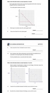 Questions 7-12Questions 7, 8, 9 (Refer to first scatter graph... | Filo