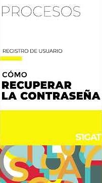 Cómo recuperar la contraseña de tu usuario S1GAT
