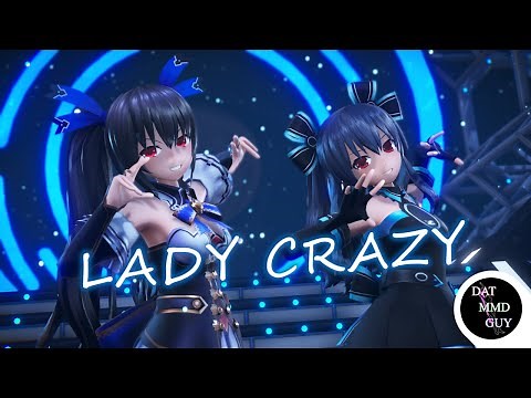 【MMD】 Noire And Uni - Lady Crazy, Hyperdimension Neptunia