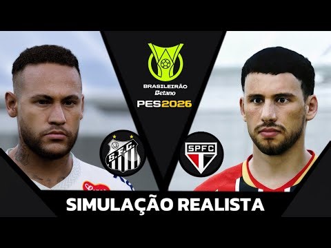 PES 26 - Santos vs São Paulo | Brasileirão 2026 | ULTRA Realistic 4K60FPS Simulation | Gogosz Patch.