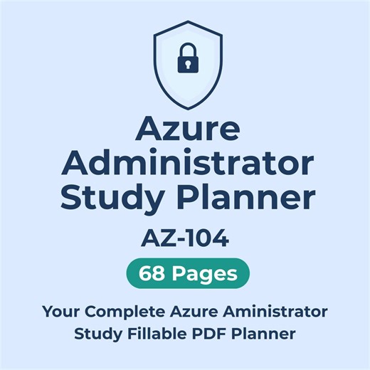 AZ-104 Study Planner Azure Administrator Exam Prep Fillable PDF Study Guide IT Certification Planner Digital Download - Etsy