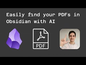 How to organize PDFs in Obsidian with AI