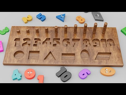 Learn Numbers & Shapes with Wooden Puzzle | Fun Kids Video