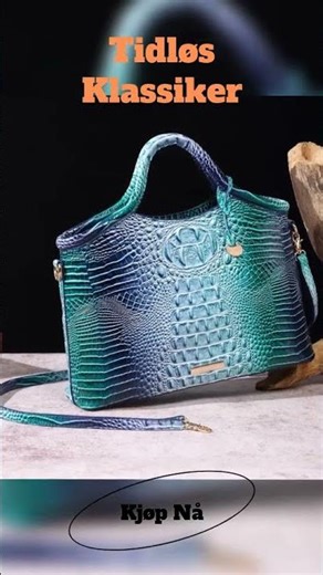 crocodile pattern colorful solid color high-end retro women's handbag
