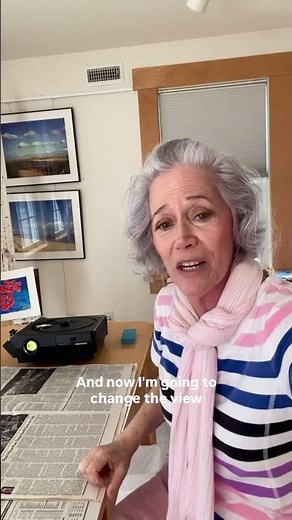 A peek inside my art studio. How I use my Kodak carousel projector as a creative tool. I use slides.