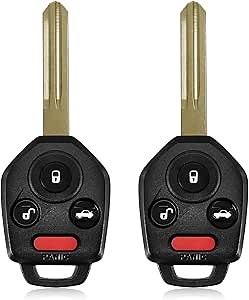 2 Keylessbest Replacement for 2008 2009 2010 2011 Subaru Legacy Outback Tribeca Key Fob Remote Control CWTWBU766 4 Buttons 433MHz