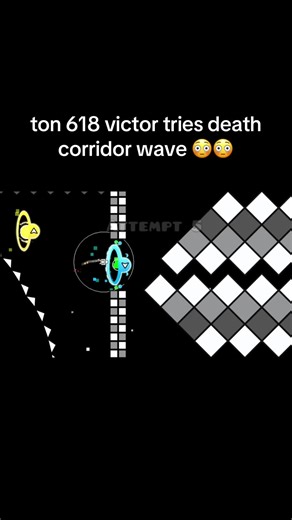 Victor Tries the Death Corridor Wave in Geometry Dash