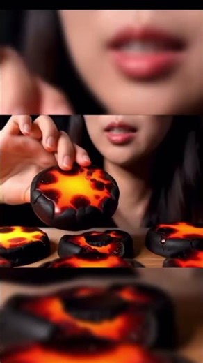 “Intense Eating ASMR 🔥 Woman Eating Lava-Style Food | Crunchy & Satisfying”
