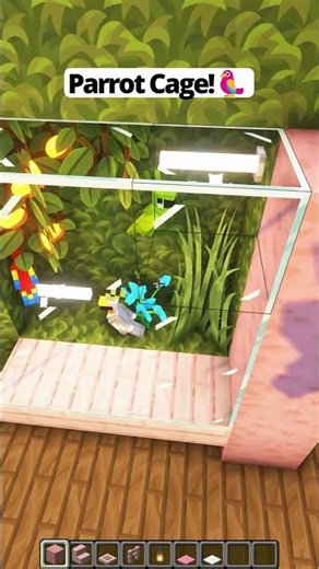 Minecraft Parrot Cage!🦜 #shorts #minecraft