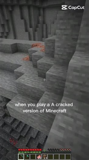 when you play A cracked version of minecraft #minecraft