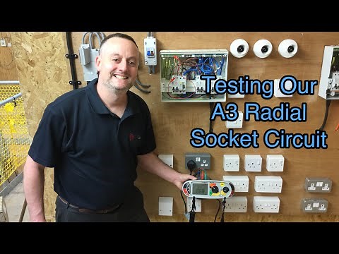 Our A3 Radial Socket Circuit Tested for Continuity of CPC, Polarity and Insulation Resistance