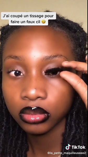 Creating Fake Eyelashes from Hair Twist Technique