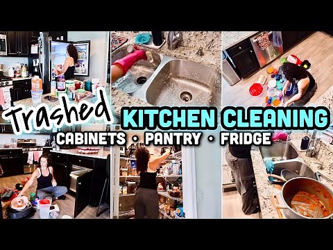 EXTREME KITCHEN CLEANING + ORGANIZING // FULL KITCHEN RESET, PANTRY CLEAN OUT + CABINET DECLUTTER